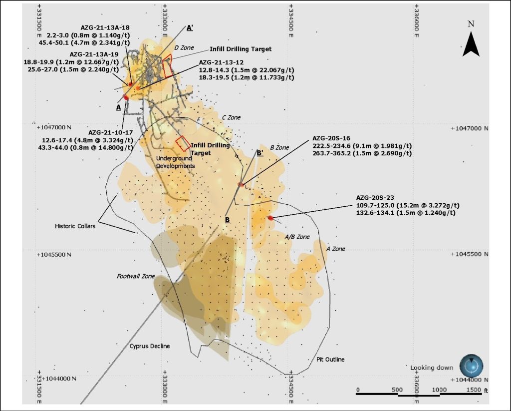 ARIZONA GOLD DRILLS 22.2 G/T GOLD – Sabre Gold Mines Corp.